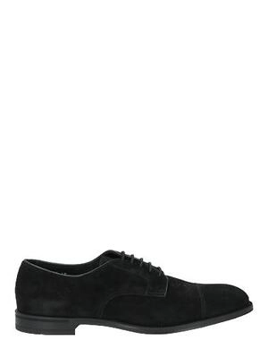 DOUCAL'S Dark Leather Lace-up Shoes - Black