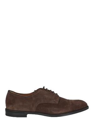 DOUCAL'S DOUCAL'S Midnight Blue Suede Lace-Up Derby Shoes Dark Brown