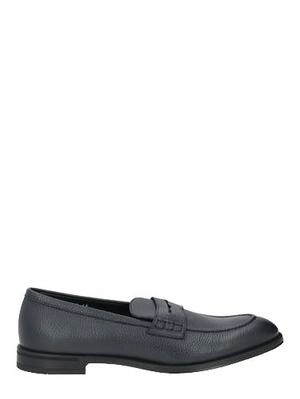 DOUCAL'S Pebbled Leather Penny Loafers - Navy