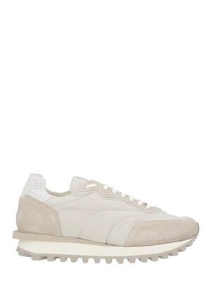 Eleventy Leather And Textile Fibers Low-top Sneakers - Beige
