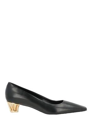 FERRAGAMO Lambskin Pumps With Cone Heel - Black