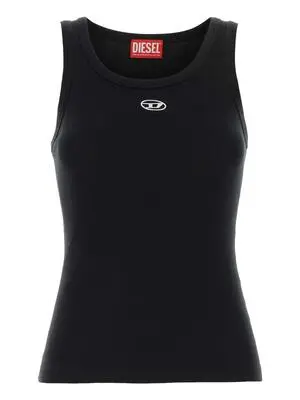 DIESEL® Stretch Cotton Ribbed Tank Top - Black