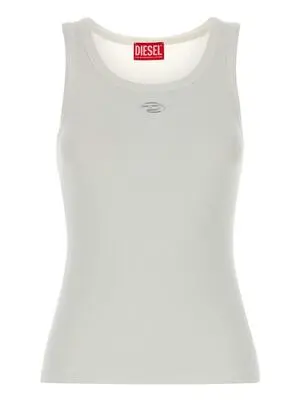 DIESEL® Stretch Cotton Ribbed Tank Top - White