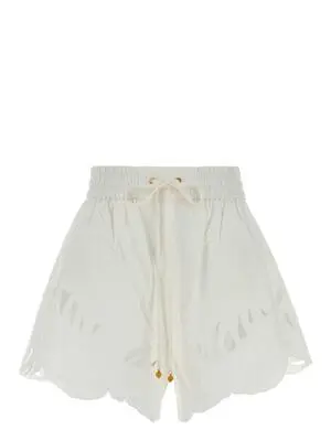 Zimmermann Poplin Mahon Shorts - White