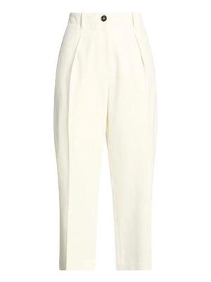 Brunello Cucinelli Cotton, Wool, Polyester Trousers - White
