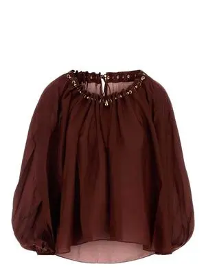 Zimmermann ZIMMERMANN Silk Aster Blouse Red