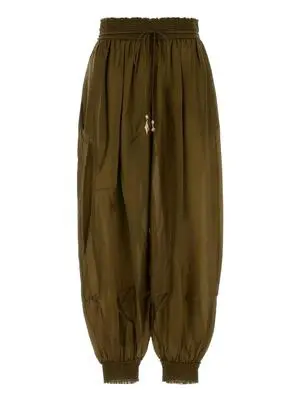 Zimmermann Silk Mahon Pants - Green