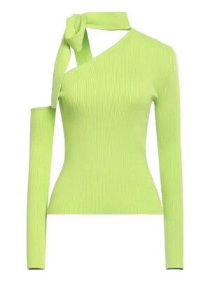 Andersson Bell Ribbed Knit Sweater With Bow Detail - Green