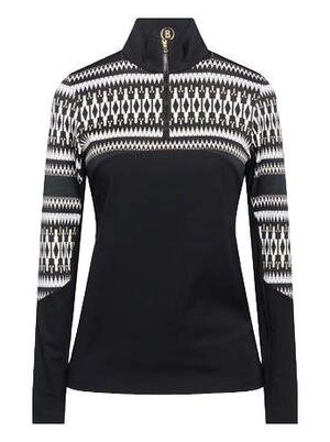 Bogner Jacquard-knit Half-zip Long Sleeve Top - Black