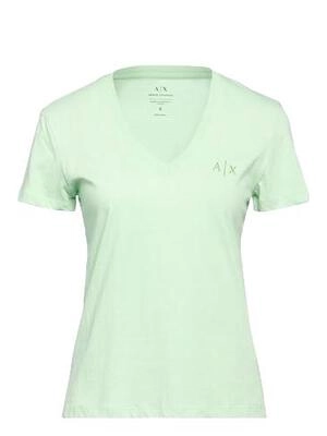 Armani Exchange Light Cotton T-shirt With Crystal Embellishments - Green