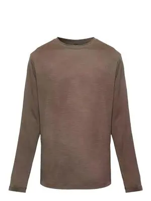 Sease Long-sleeve Wool T-shirt - Brown