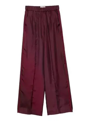 F.R.S FOR RESTLESS SLEEPERS Satin Finish Palazzo Pants - Red