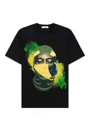 IH NOM UH NIT O Rei Mask Cotton T-shirt - Black