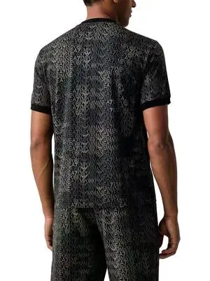 EA7 Logo-print Short-sleeve T-shirt - Black