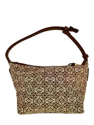 Loewe Anagram Jacquard Cubi Shoulder Bag - Brown