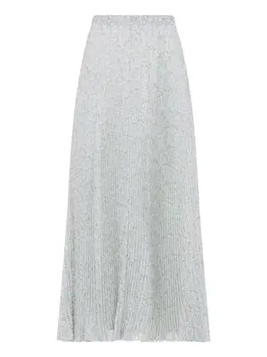 ERMANO SCERVINO Ermanno Scervino Plissé Printed Midi Skirt - Multicolor