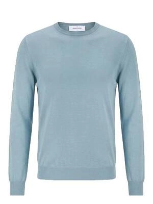 GRAN SASSO Light Virgin Wool Crewneck Sweater - Blue