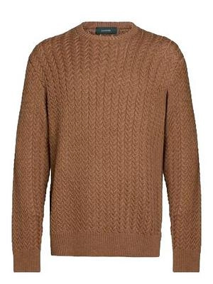 ZANONE Virgin Wool Cable-knit Crewneck Sweater - Brown