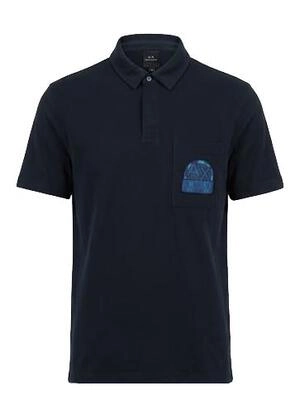 Armani Exchange Polo Shirt Military Size Cotton - Blue