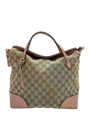 Gucci Gg Supreme Monogram Canvas Top Handle Bag - Neutrals