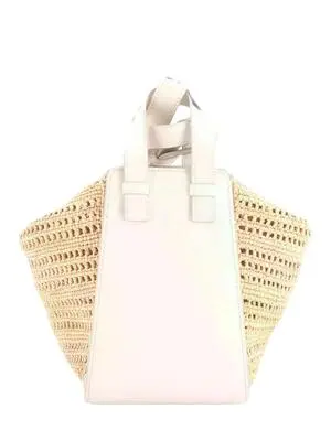 Loewe Hammock Raffia Compact Hobo Bag - Neutrals
