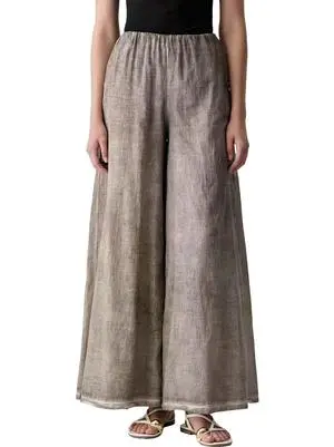 HAVEONE Elasticated Palazzo Pants - Neutrals