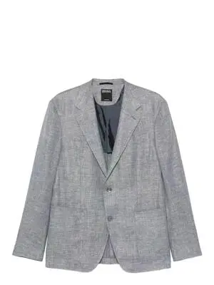 Zegna Single-breasted Notch-lapel Jacket - Blue