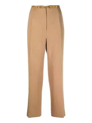 Celine 1980s Chain Detail Tailored Trousers - Brown
