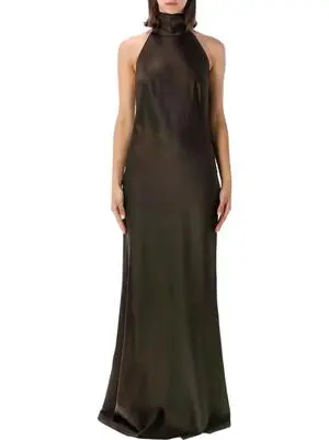 Ralph Lauren Chilton Halterneck Gown - Brown