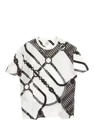 Hermès All-over Print Crewneck T-shirt - White