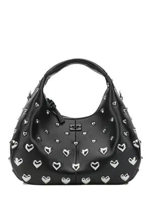 GANNI Heart Studded Tote Bag - Black