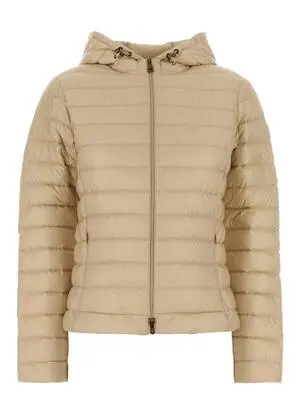 Moncler Sand Nylon Igelhood Down Jacket - Brown