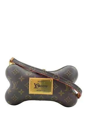 LOUIS VUITTON Monogram Bone Shoulder Bag - Brown