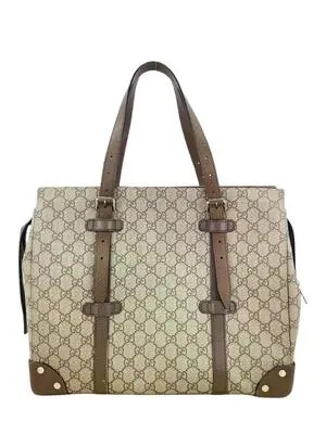 Gucci Gg Supreme Tote Bag - Brown