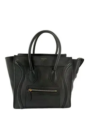 Celine Celine Luggage Micro Shopper Tote Bag Black