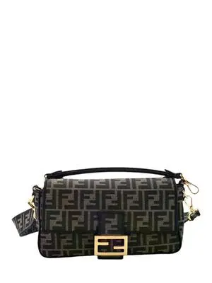 Fendi Baguette Nm Zucca Canvas Medium Shoulder Bag - Brown