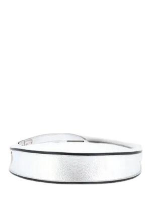 Valentino Garavani Vlogo Leather Mini Hobo Bag - Silver