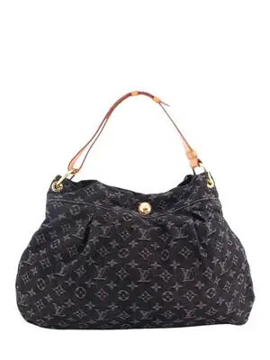 LOUIS VUITTON Louis Vuitton Denim PM Hobo Bag Black