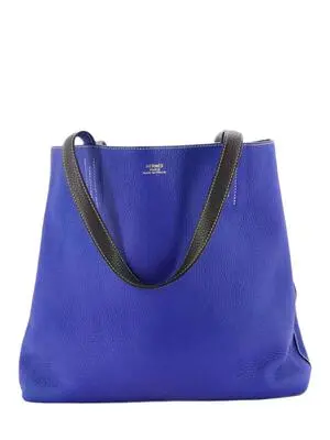Hermès Double Sens Clemence 45 Tote Bag - Blue