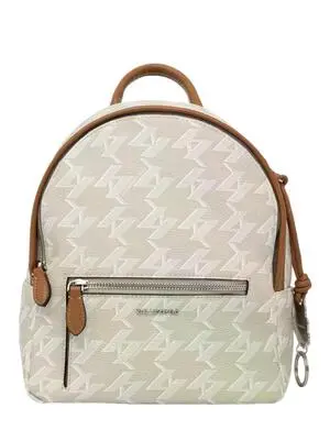 Karl Lagerfeld Ikon Monogram Choupette Backpack - Neutrals