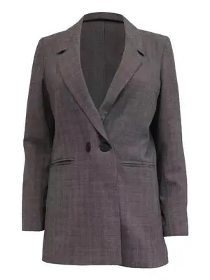 ANINE BING Madeleine Checked Blazer - Brown