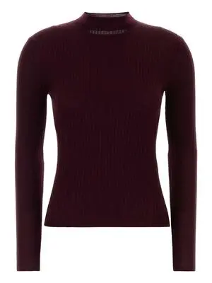 JIL SANDER JIL SANDER Burgundy Wool Blend Sweater