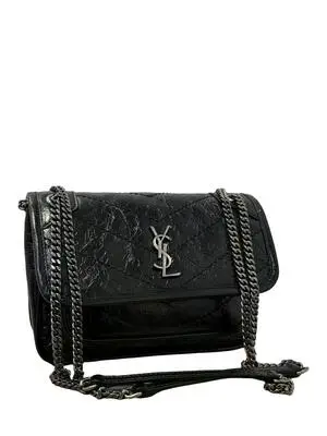 Saint Laurent Niki Mini Bag In Leather - Black