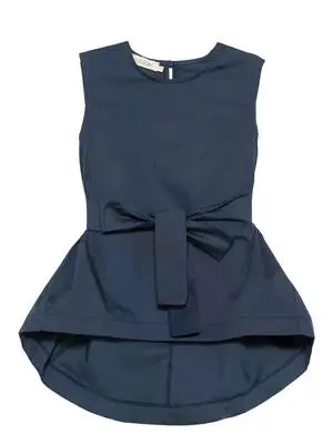 MOUTAKI Sleeveless Tie-fastening Blouse - Blue