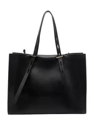 MINOBOSSI Paulette Leather Tote Bag - Black