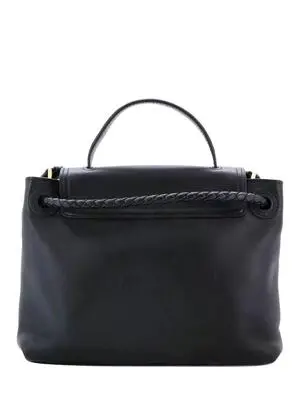 Bottega Veneta Top Handle Bag With Intrecciato Detail - Black