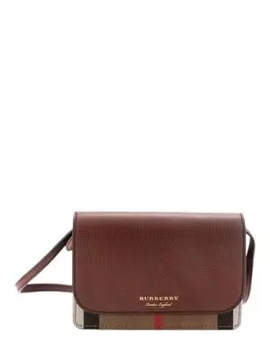 Burberry Hampshire Wallet On Chain Crossbody Bag - Brown