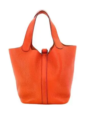 Hermès Picotin Lock Clemence Pm Bucket Bag - Orange