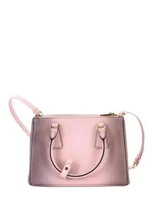 Prada Galleria Double Zip Saffiano Leather Small Tote Bag - Pink