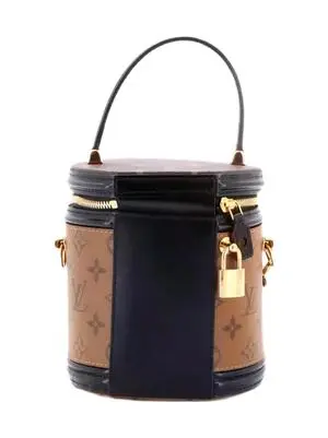LOUIS VUITTON Cannes Handbag Reverse Monogram Canvas Satchel - Brown